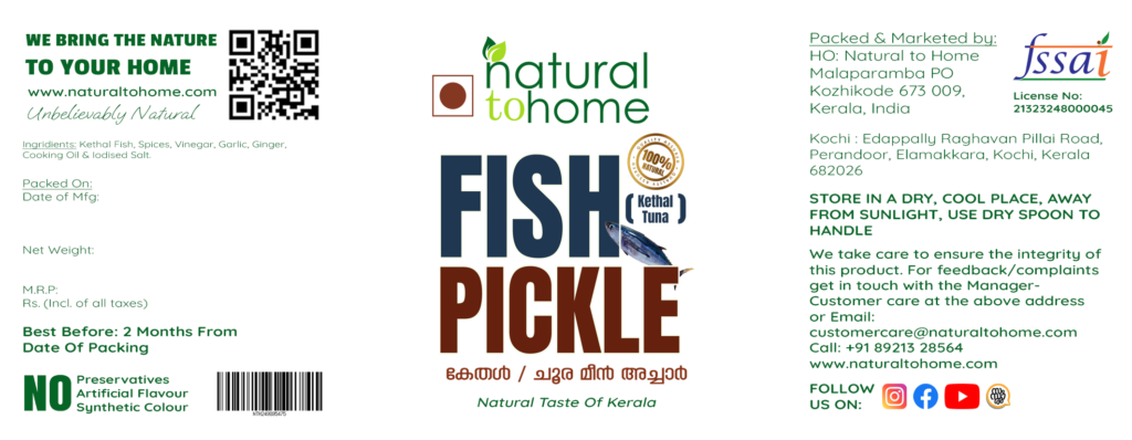 Fish Pickle Tuna (Tuna-Kera-Choora-Meen achar-Kerala Home Made-Export ...